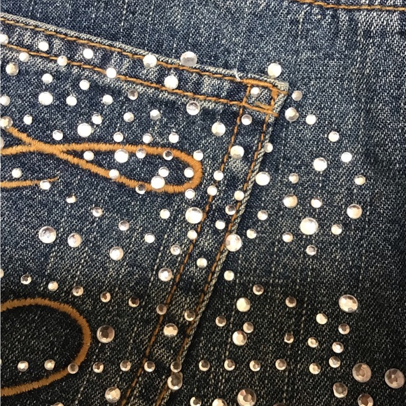 Cache | Skirts | New Cache Embellished Novelty Denim Skirt | Poshmark